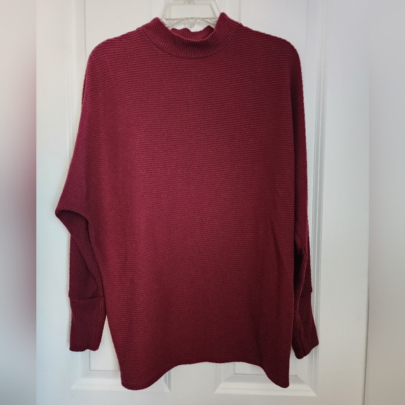 Matty M | Tops | Item 73 Matty M Burgundy Long Sleeve Tunic Top | Poshmark